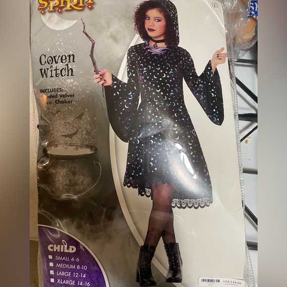 Spirit | Costumes | Spirit Halloween Childs Coven Withch Costume Size ...